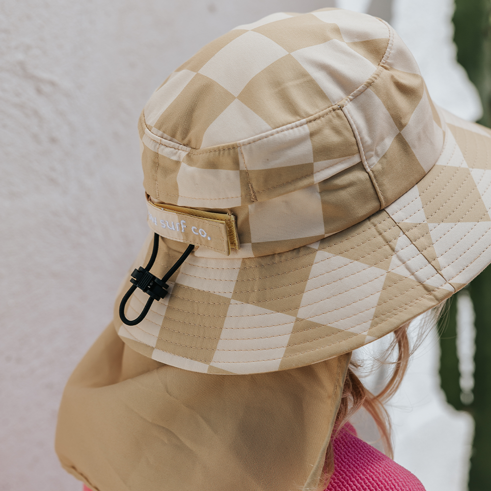 PLOW SURF CO - BEACH BEIGE CHECKERED SURF HAT – Slimes Newcastle